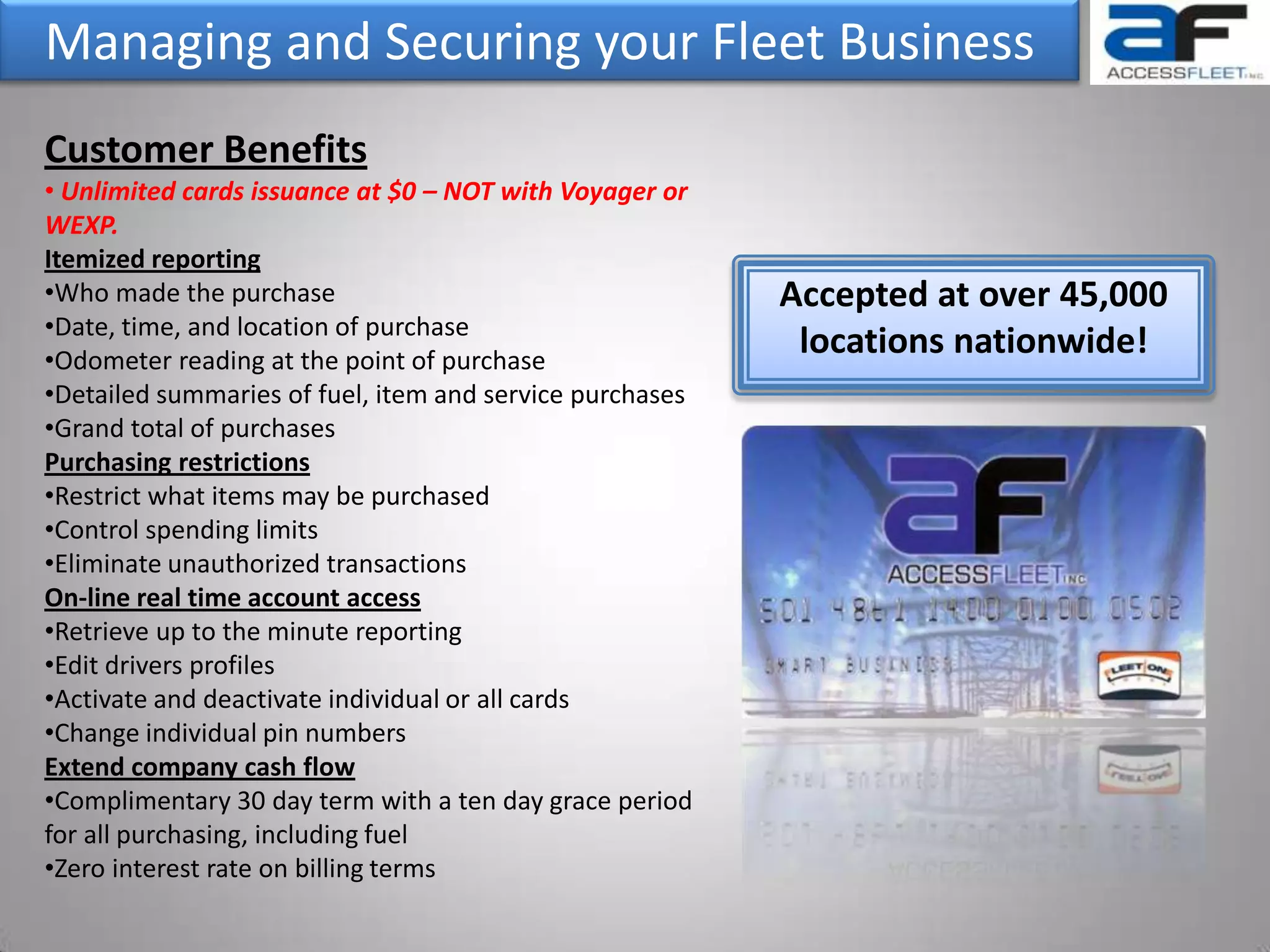 Af fleet customer presentation | PPTX