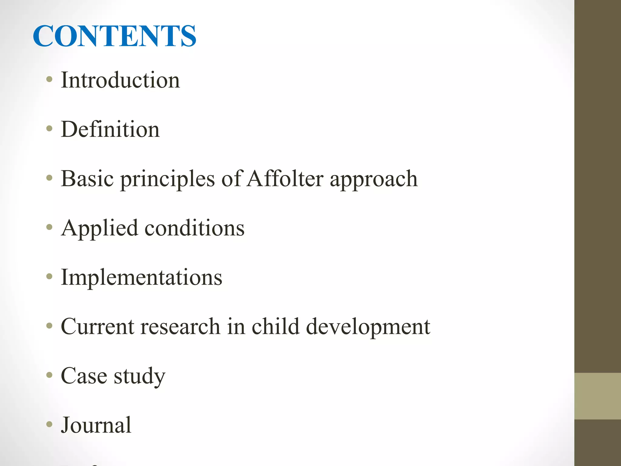 Affolter approach to treatment | PPTX