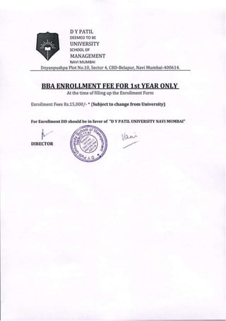 Affordable BBA Course Fees at DY Patil Mumbai - DYPUSM.pptx
