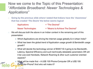 A VISION OF THE TELECOM FUTURE IN THE YEAR 2020 | PPT