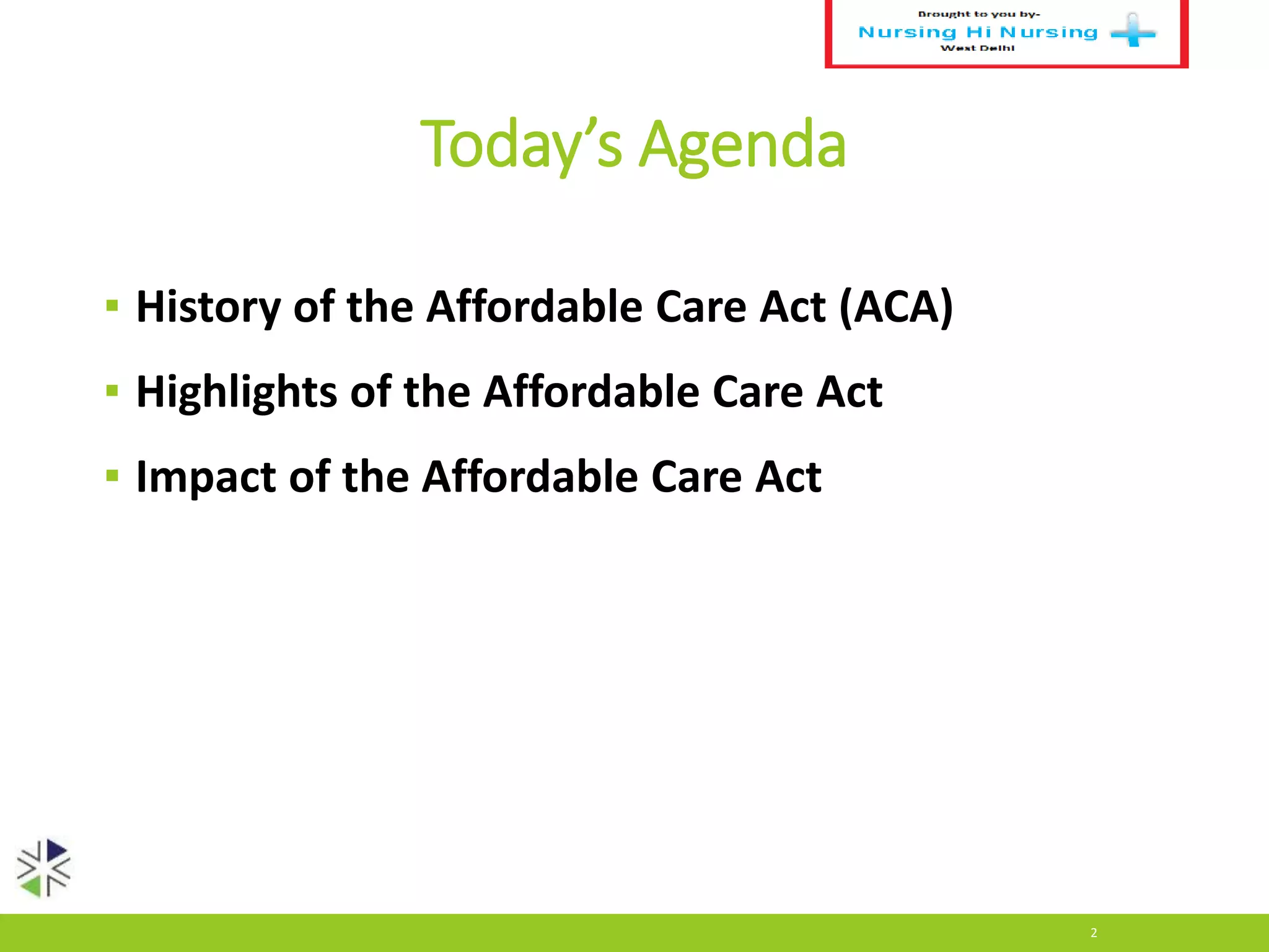 Affordable care act 101 | PPTX
