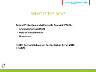 Affordable care act 101 | PPTX