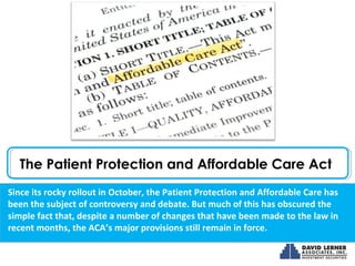4 Important Facts About the Affordable Care Act | PPT