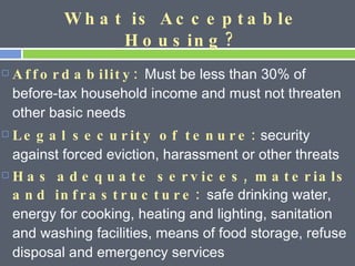 Affordable Housing: Everyone's Right | PPT