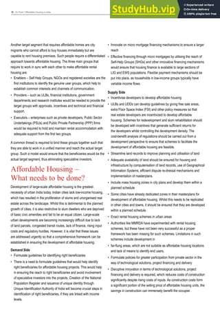 Affordable Housing In India | PDF | Government Support and Welfare ...