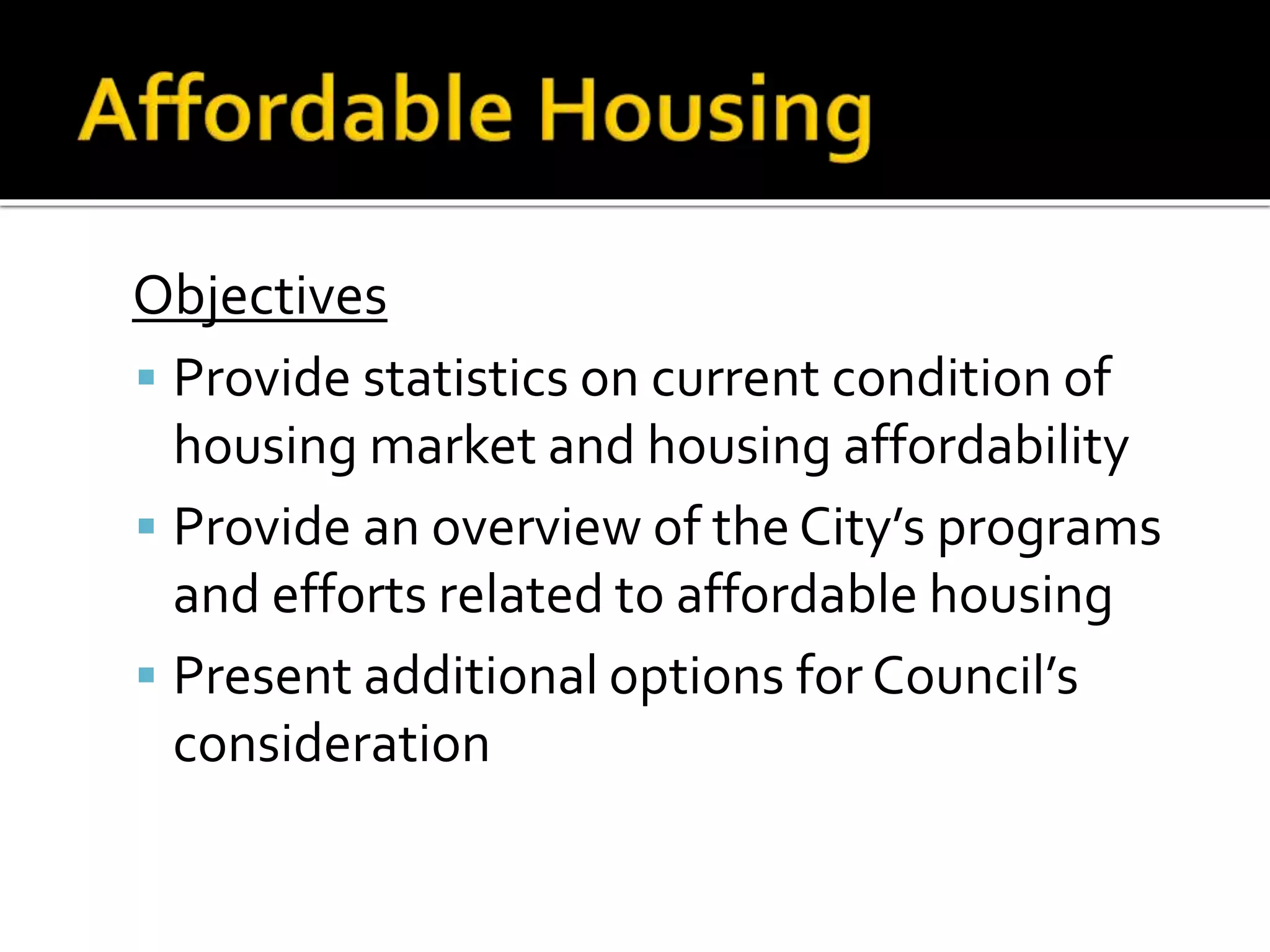 Affordable Housing Update | PPT