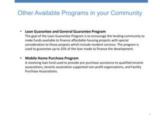 OHCS: Multifamily Finance Programs | PPT