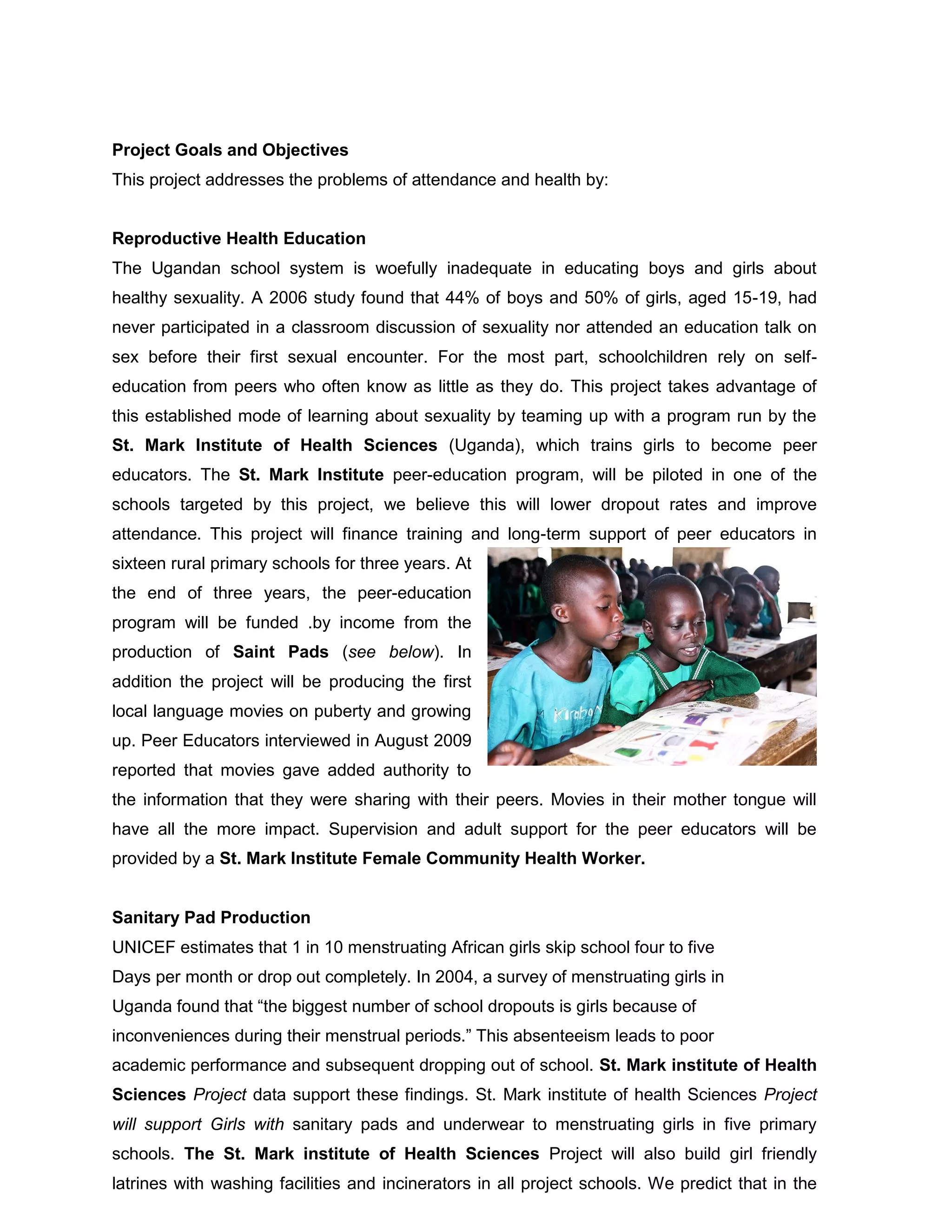 Affordable sanitary pads for 1500 ugandan girls(final) | PDF