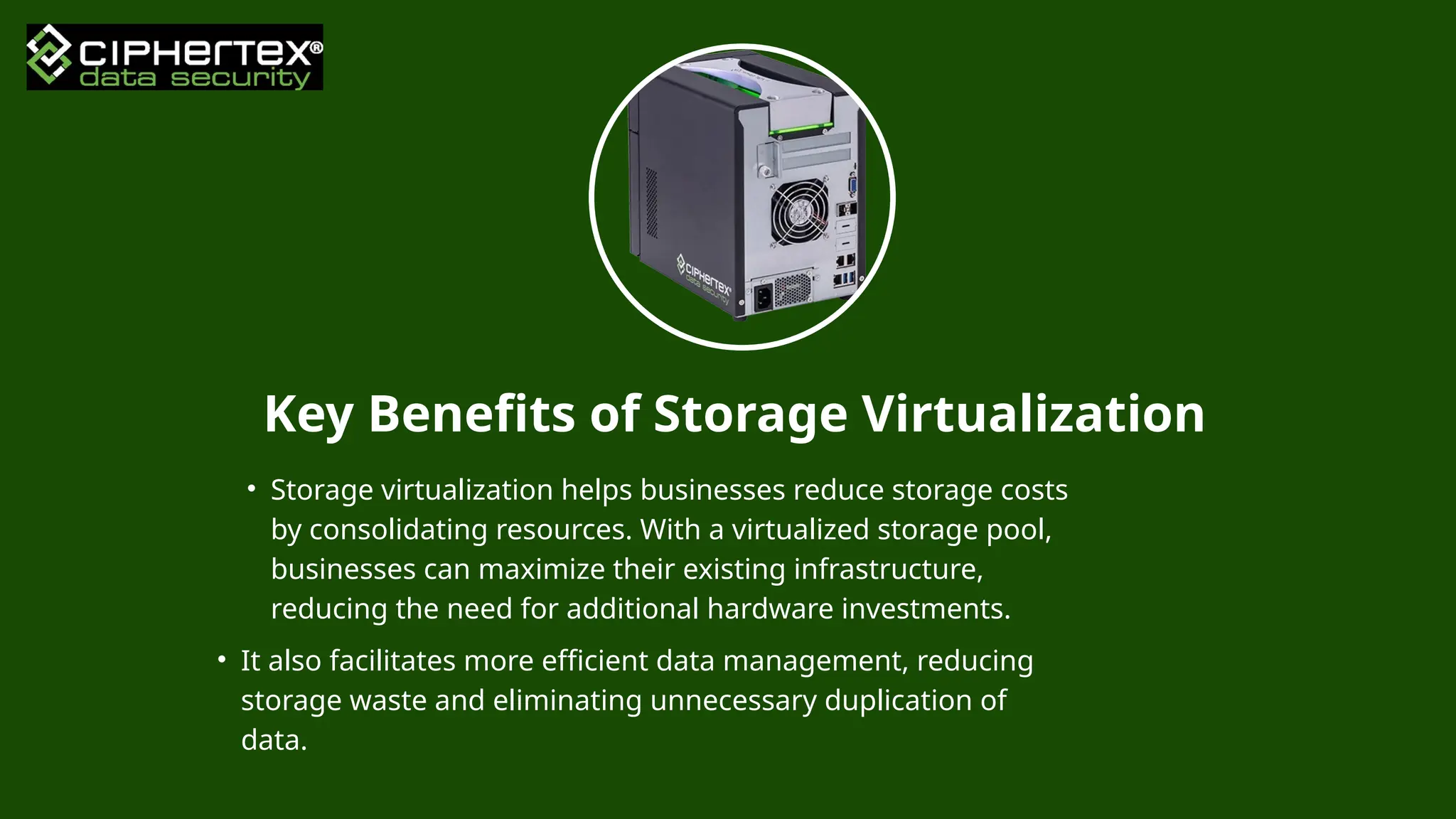 Affordable Storage Virtualization Software for Small to Large ...