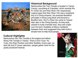 Affordable Touring Taiwan Tainan | PPT