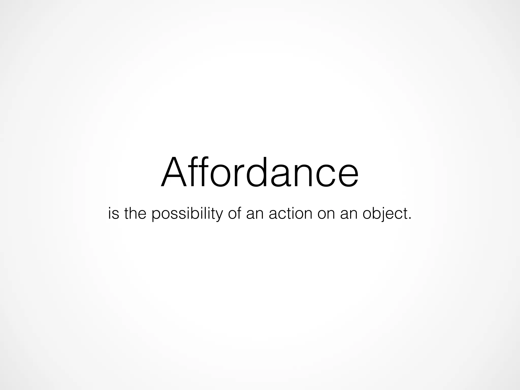 Affordance in Examples | PDF