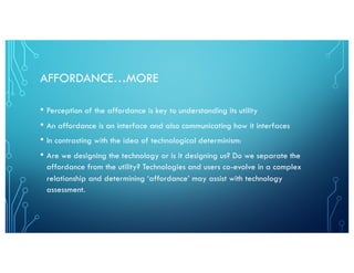 Affordance and Learning with Information Communication Technology | PPT