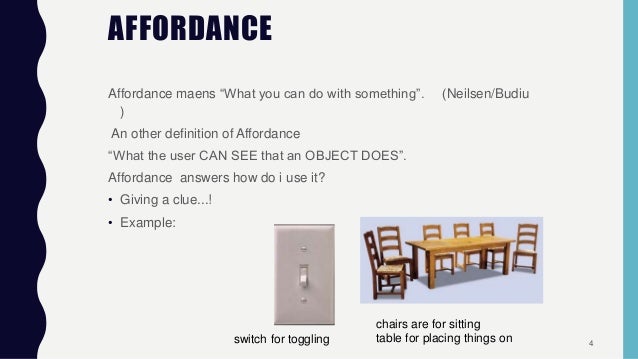 Affordance,mapping,constraints and convention in hci