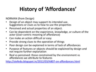 Affordances | PPTX