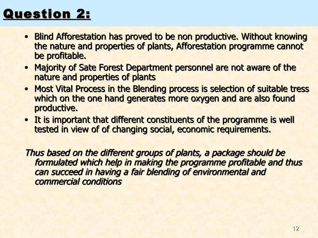 Afforestation in India | PPT