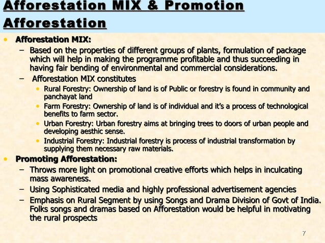 Afforestation in India | PPT