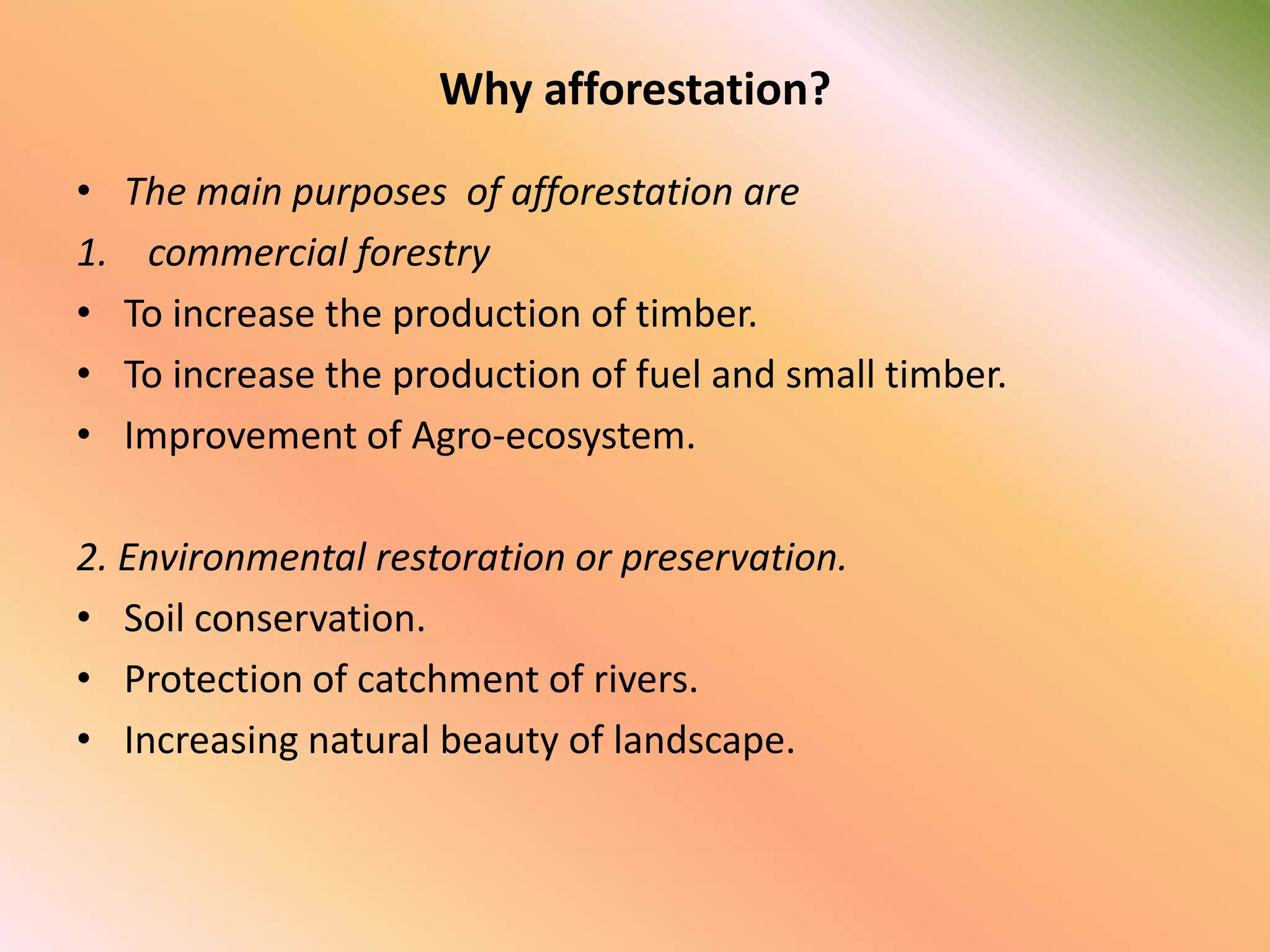 Afforestation on dry land bechan chaudhary | PPTX