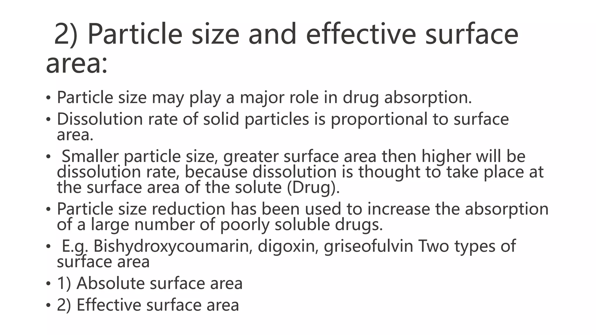 PHYSICOCHEMICAL FACTORS AFFECTING DRUG ABSORPTION | PPTX
