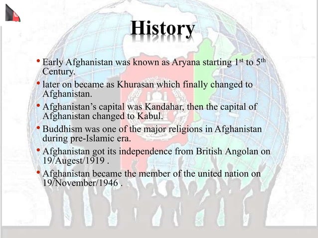 Presentation About Afghanistan By Zainudin Noori | PPTX