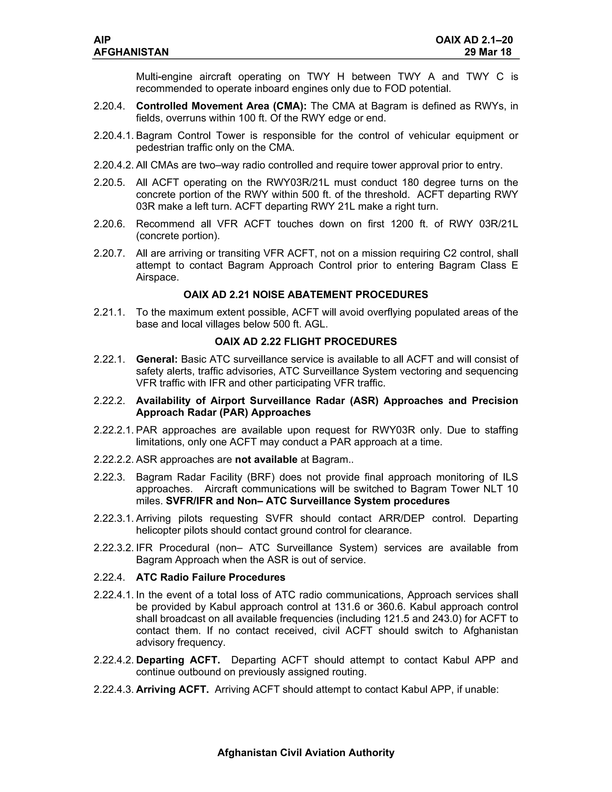 Afghanistan aip aerodromes part 1 | PDF