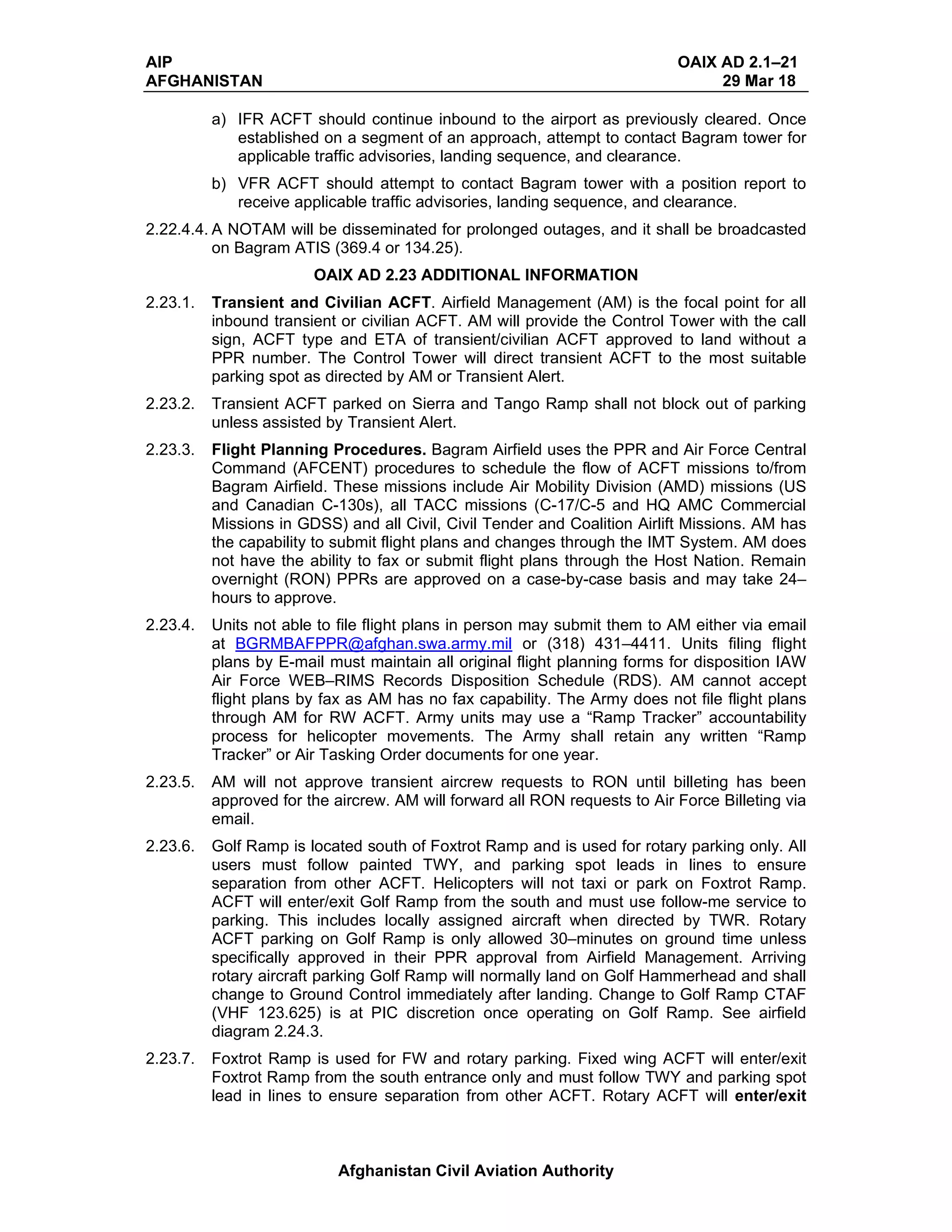 Afghanistan aip aerodromes part 1 | PDF