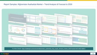 Afghanistan Asafoetida Market -Trend Analysis & Forecast to 2030.pdf | Commodities | Economy