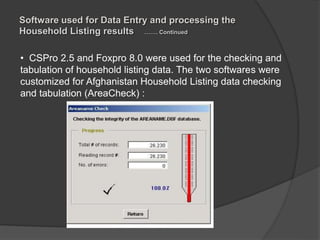Afghanistan census data processing.ppt