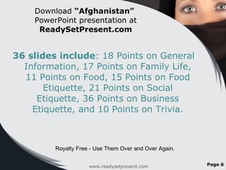 Afghanistan Powerpoint Country | PPT