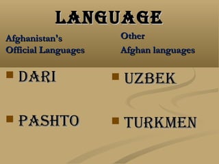 Afghan ppt | PPT | Air Travel | Travel Type