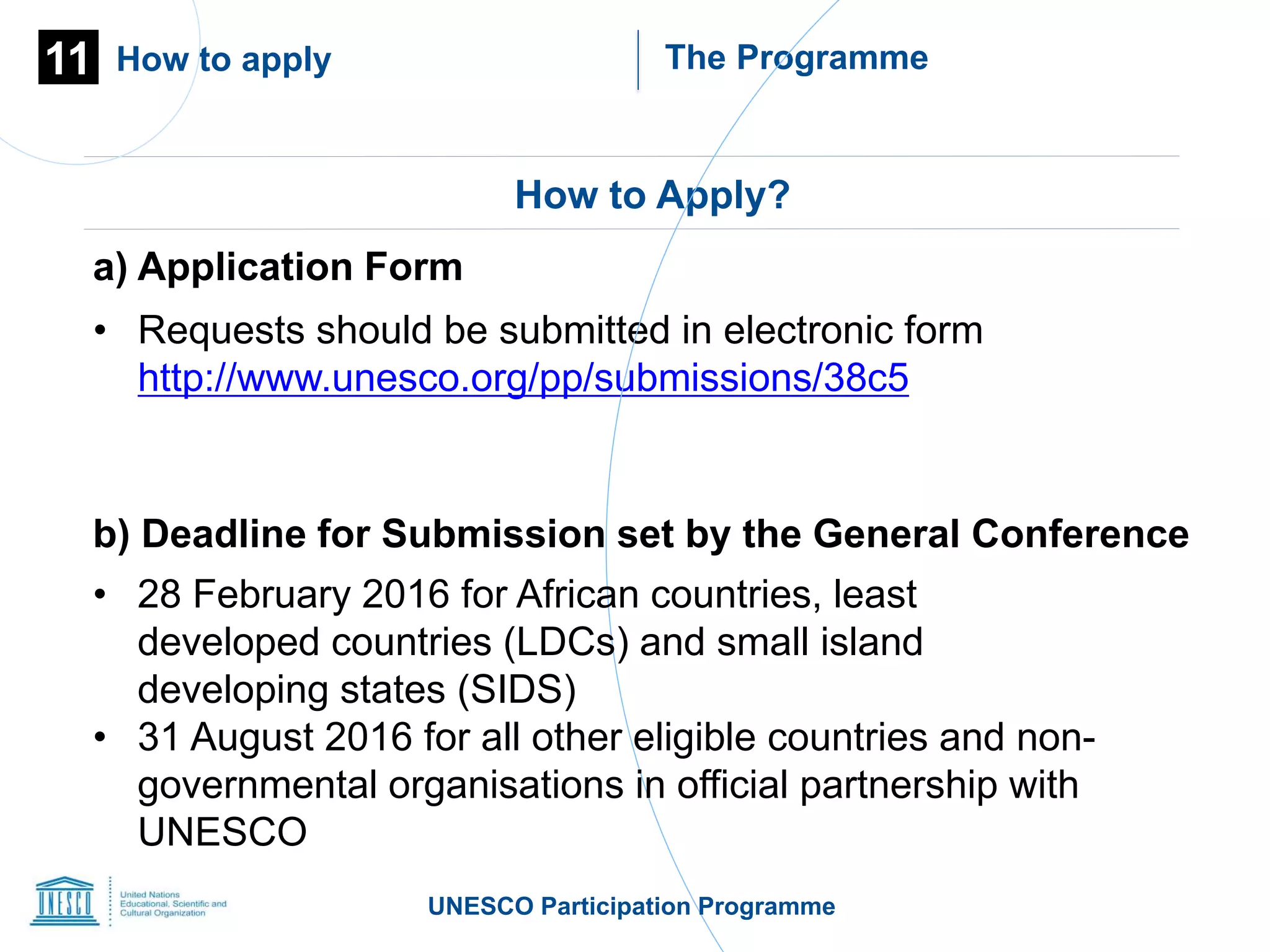 UNESCO Participation Programme - Casimiro Vizzini | PPTX