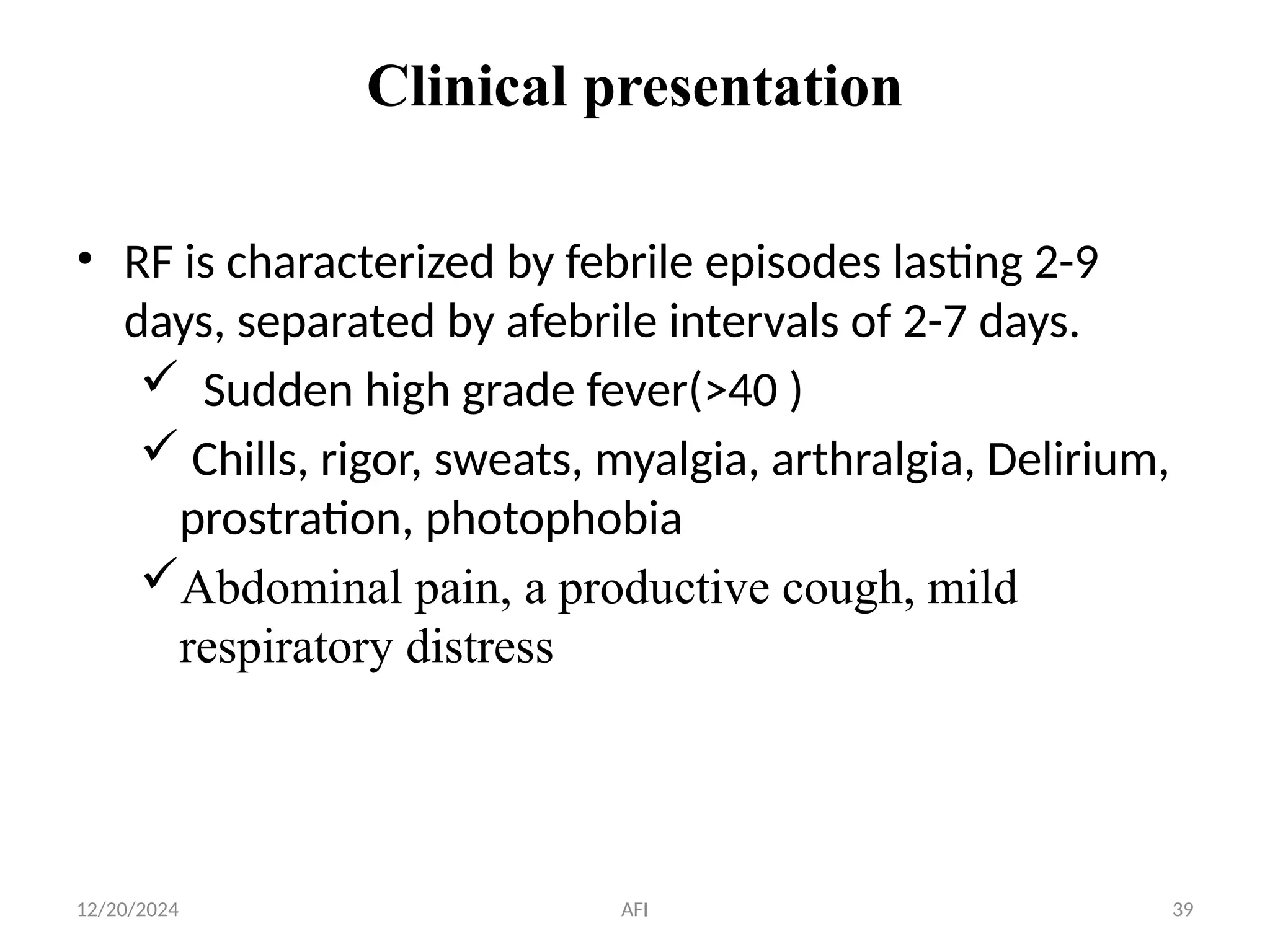 Acute Febrile Illness.pptx seminar prese | PPTX