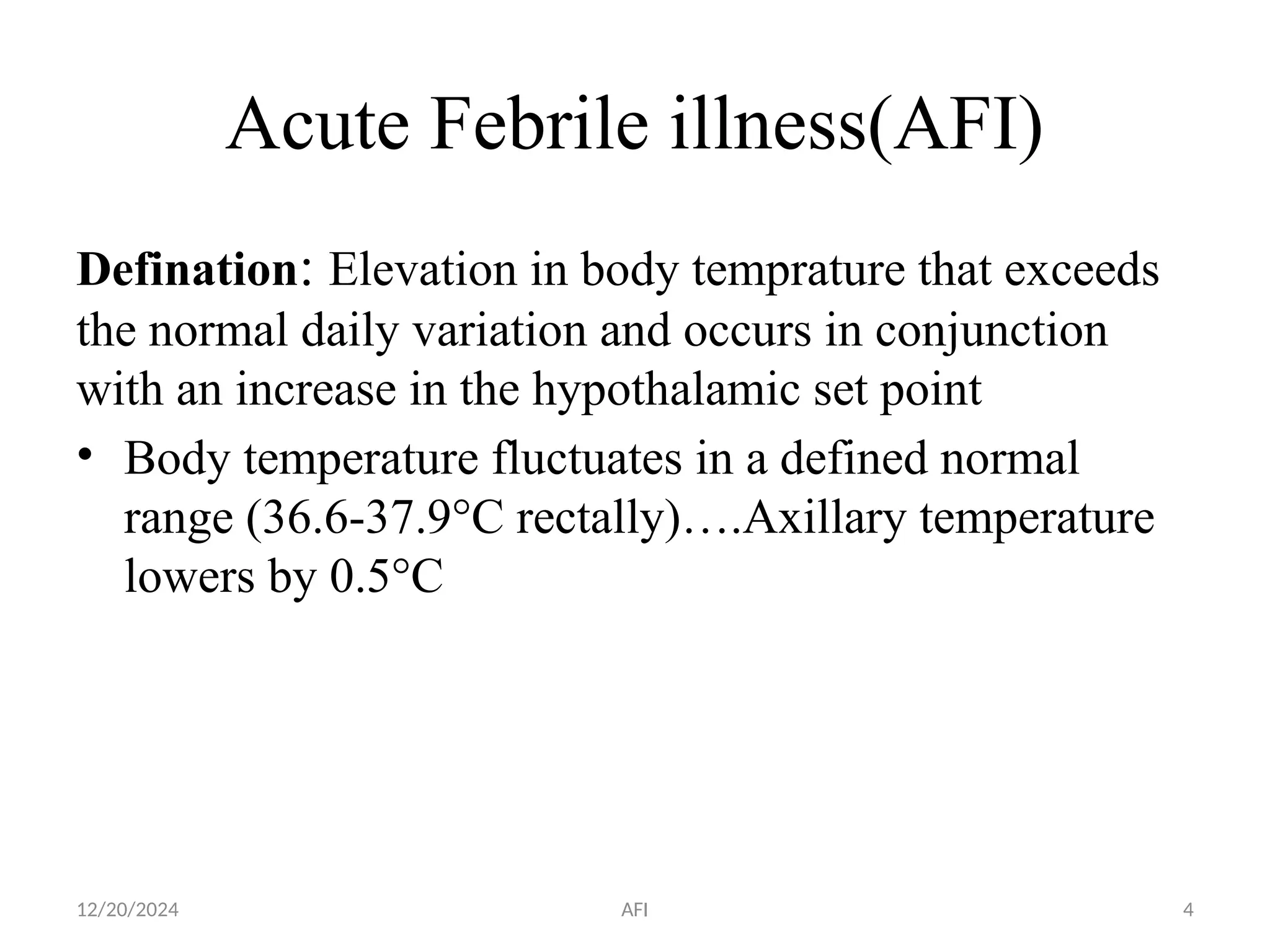 Acute Febrile Illness.pptx seminar prese | PPTX