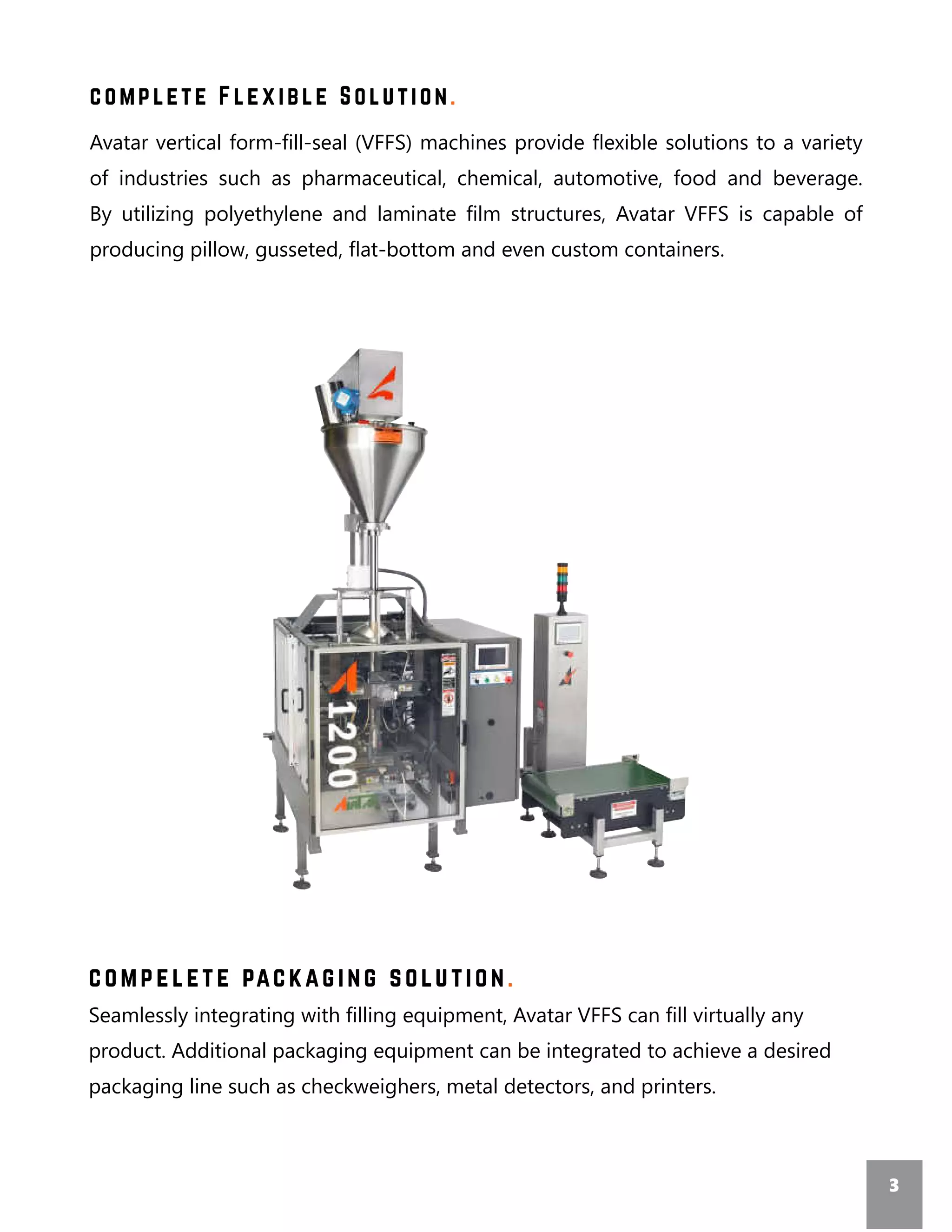 AFI Avatar vffs Bagger capabilities | PDF