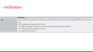 atrial fibrillation guidelines presentation | PPTX