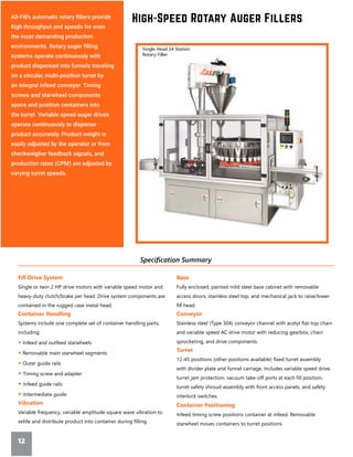 All Fill Auger Capabilities | PDF