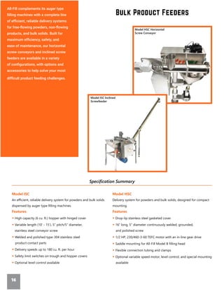 All Fill Auger Capabilities | PDF