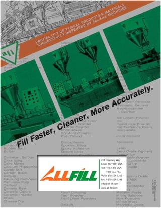 All Fill Auger Capabilities | PDF