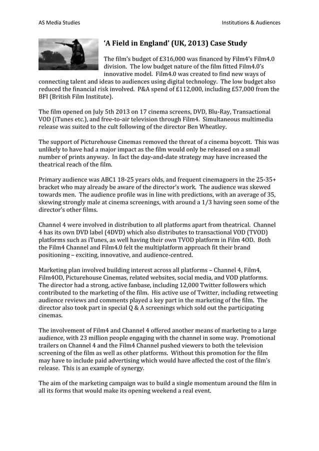 A field in england case study | PDF