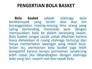 sejarah dan permainan bola basket | PPT