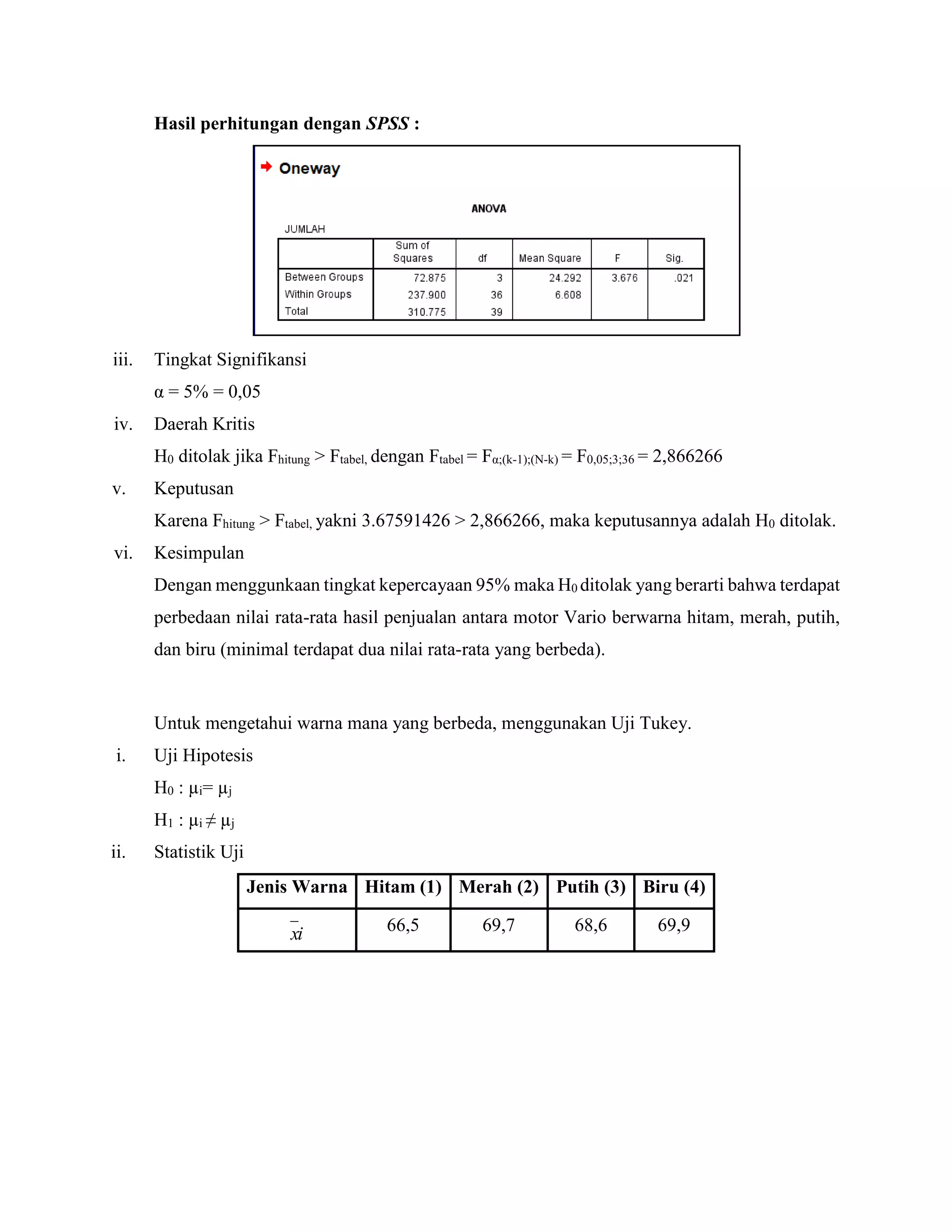 Contoh soal dan Jawaban Uji Anava dan korelasi | PDF