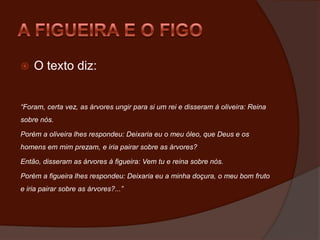A figueira e o figo | PPTX