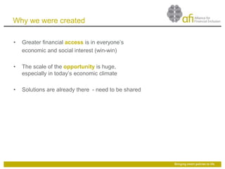 AFIIntro042010_1.ppt Financial Inclusion | PPT | Financial Industry ...