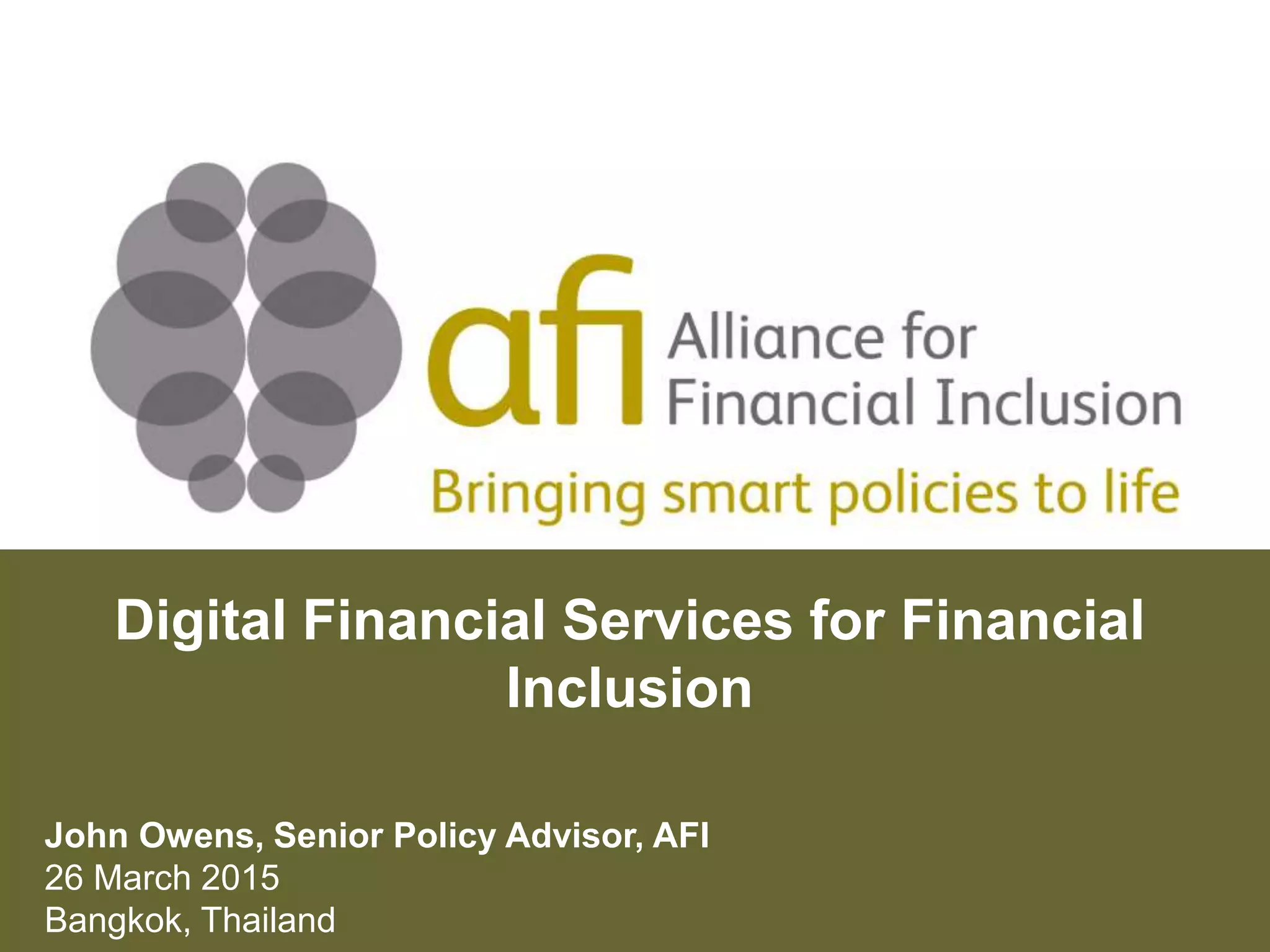 Digital Financial Services for Financial Inclusion | PPTX