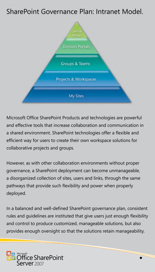 SharePoint Governance | PDF | Operating Systems | Computer Software and ...
