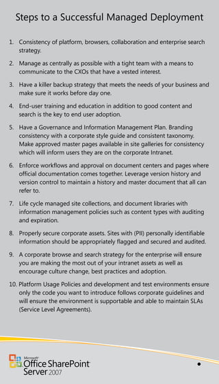SharePoint Governance | PDF | Operating Systems | Computer Software and ...