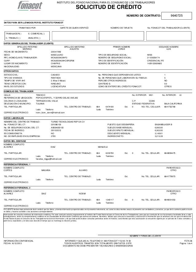 Credito Fonacot Efectivo Requisitos. Prestamos Personales En ...