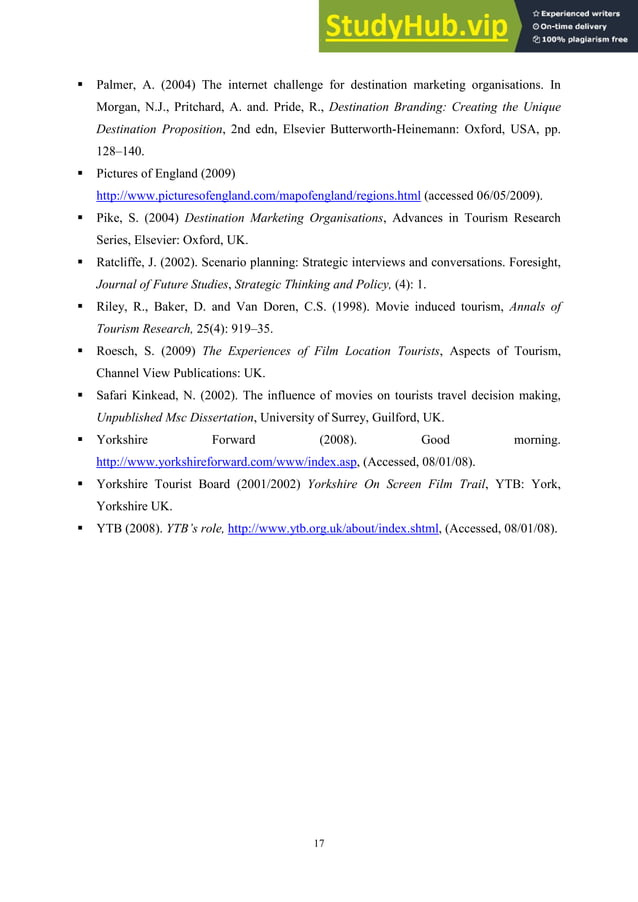 A Film Marketing Action Plan (FMAP) For Film Induced Tourism ...