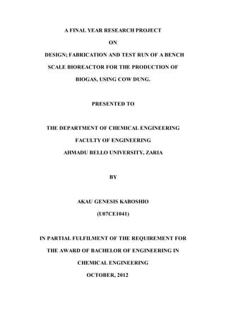 A final year research project -part 1 (Cover page) | DOCX