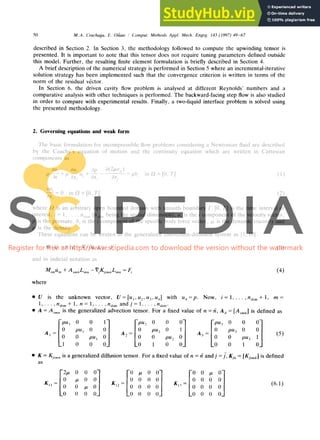A Finite Element Formulation For Incompressible Flow Problems Using A Generalized Streamline ...