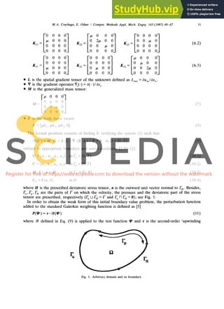 A Finite Element Formulation For Incompressible Flow Problems Using A Generalized Streamline ...